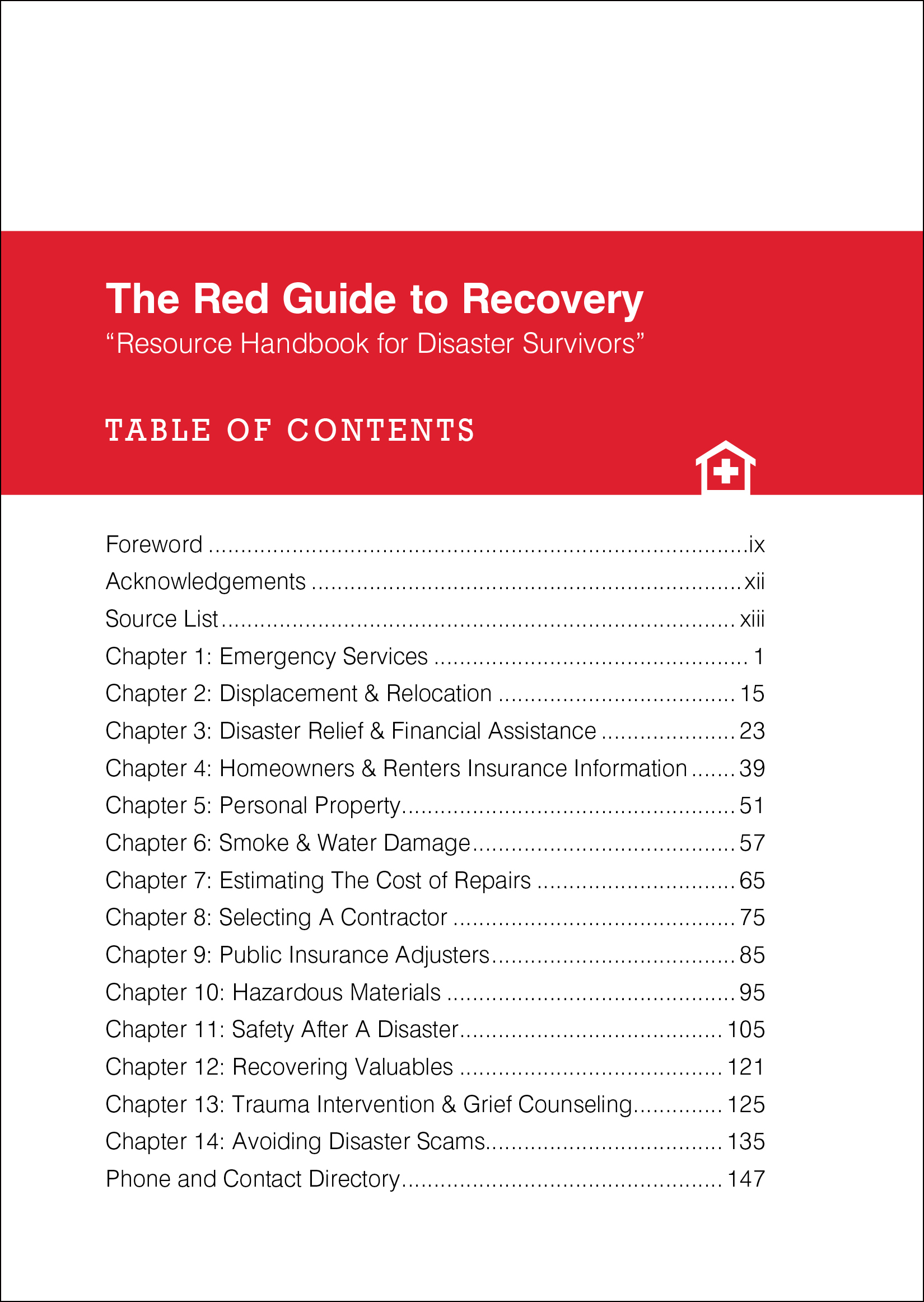 Help Fund The Red Guide to Recovery Book Donation Program for Disaster ...