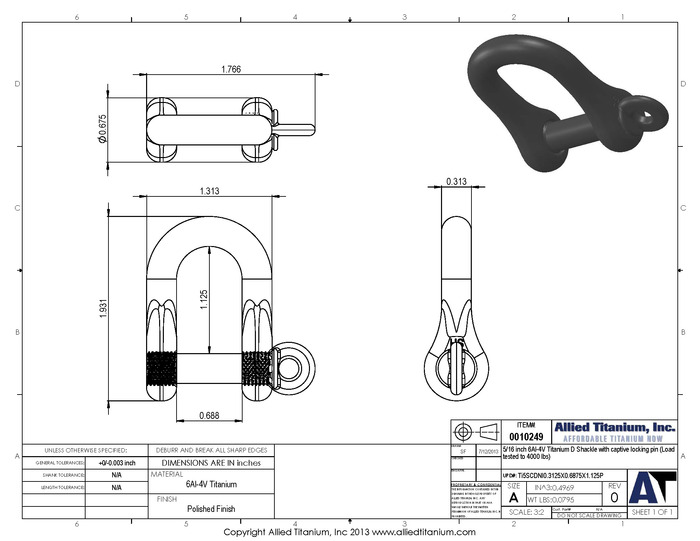 High Strength Titanium Locking D Shackle | Indiegogo